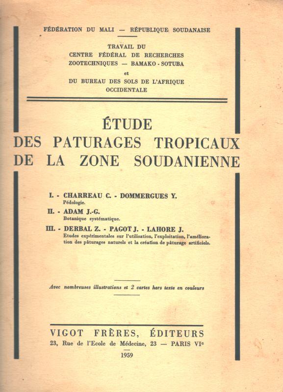 Étude des Paturages Tropicaux de la Zone Soudanienne / A Key to ...