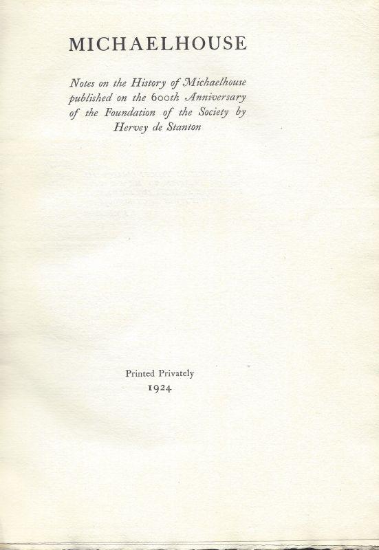 Michaelhouse - Notes on the History of Michaelhouse published on the ...