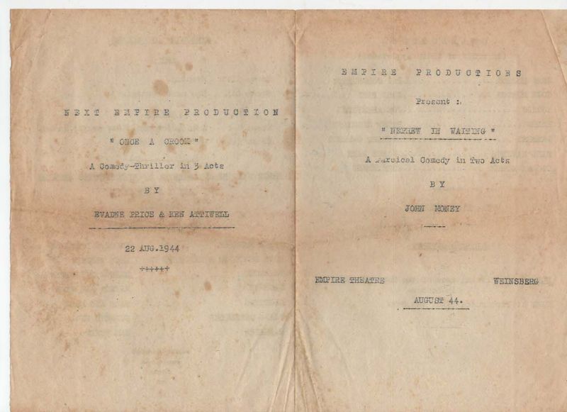 Unwilling Guests. [Book with three loosely inserted, signed POW Theatre ...