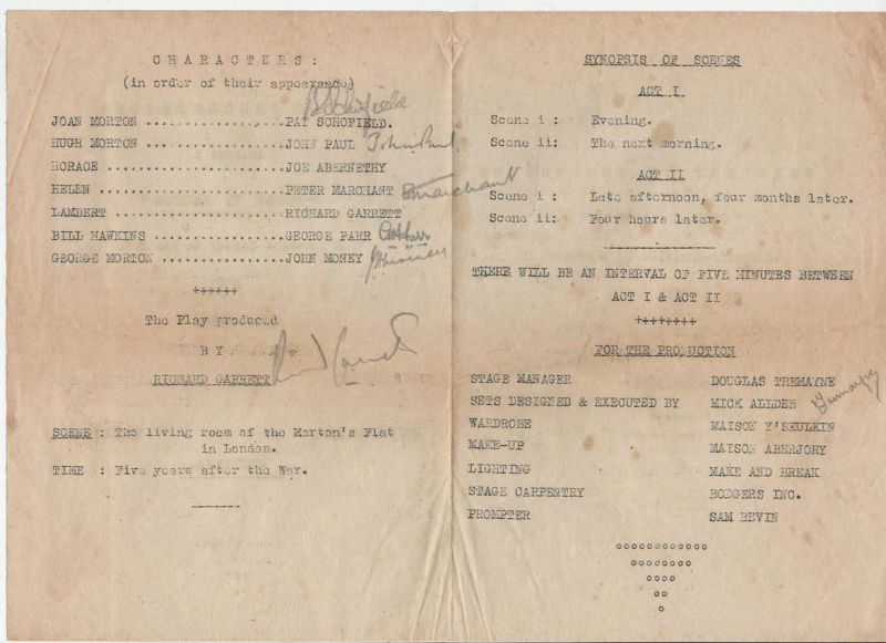 Unwilling Guests. [Book with three loosely inserted, signed POW Theatre ...