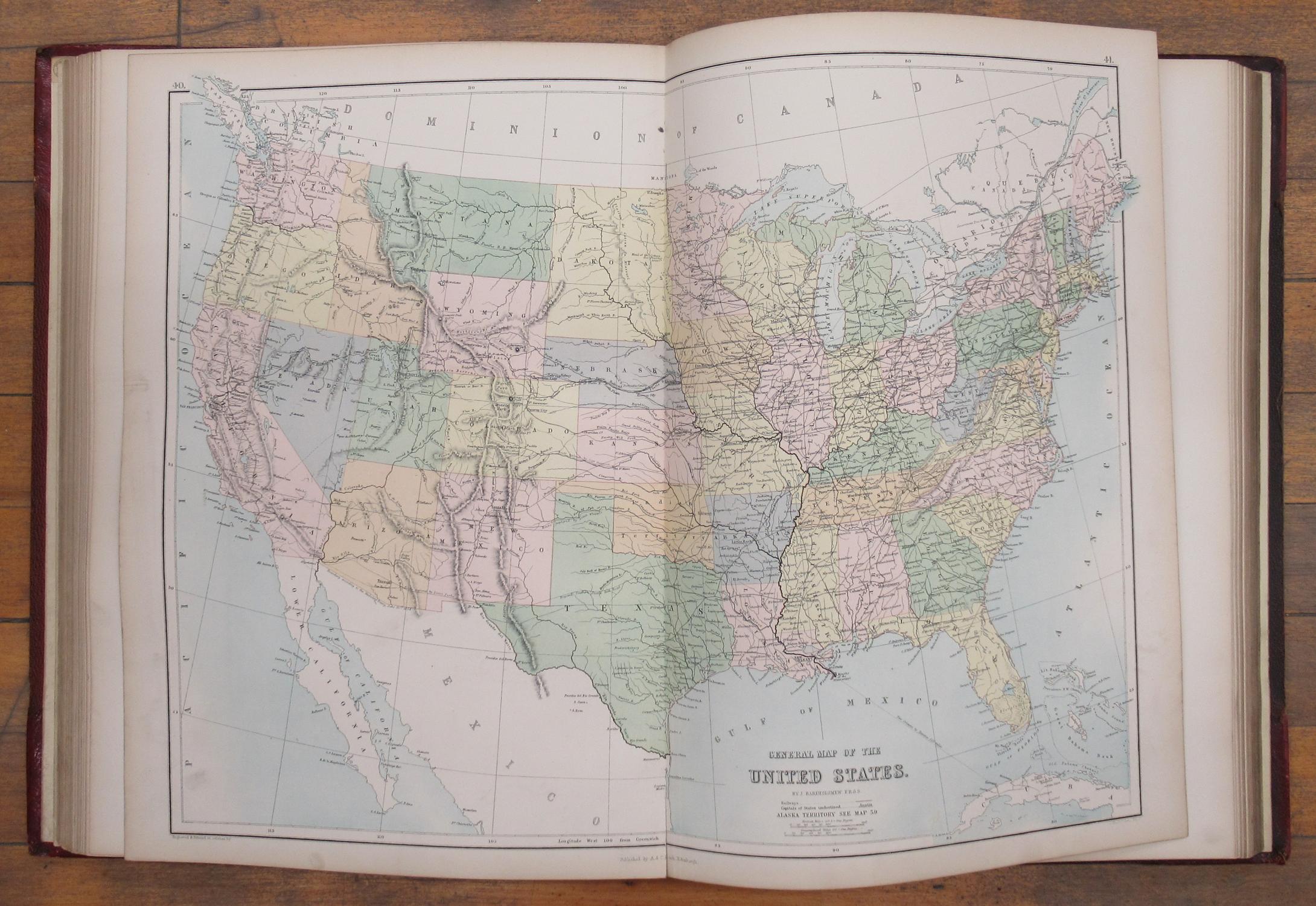Black's General Atlas of The World, American Edition, Embracing the ...