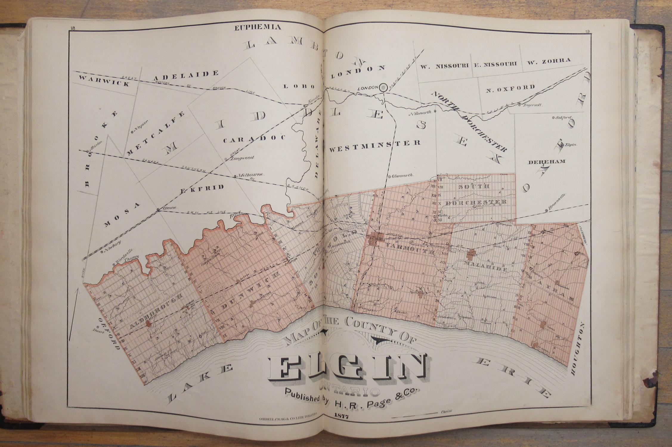 Illustrated Historical Atlas of the County of Elgin Ont. von H. R. Page ...