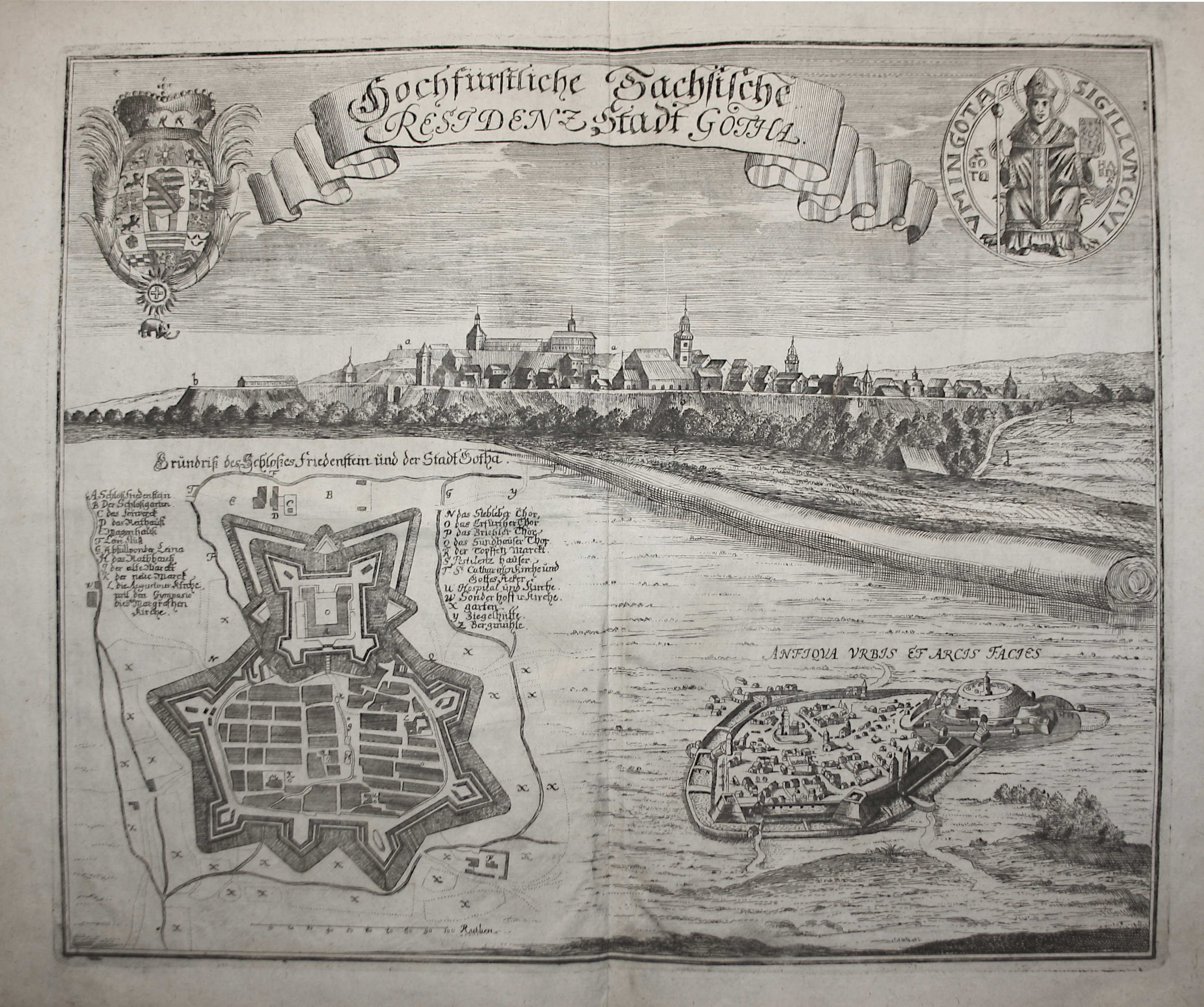 "Hochfürstliche Sachsische Residenz Stadt Gotha." // Gotha ...