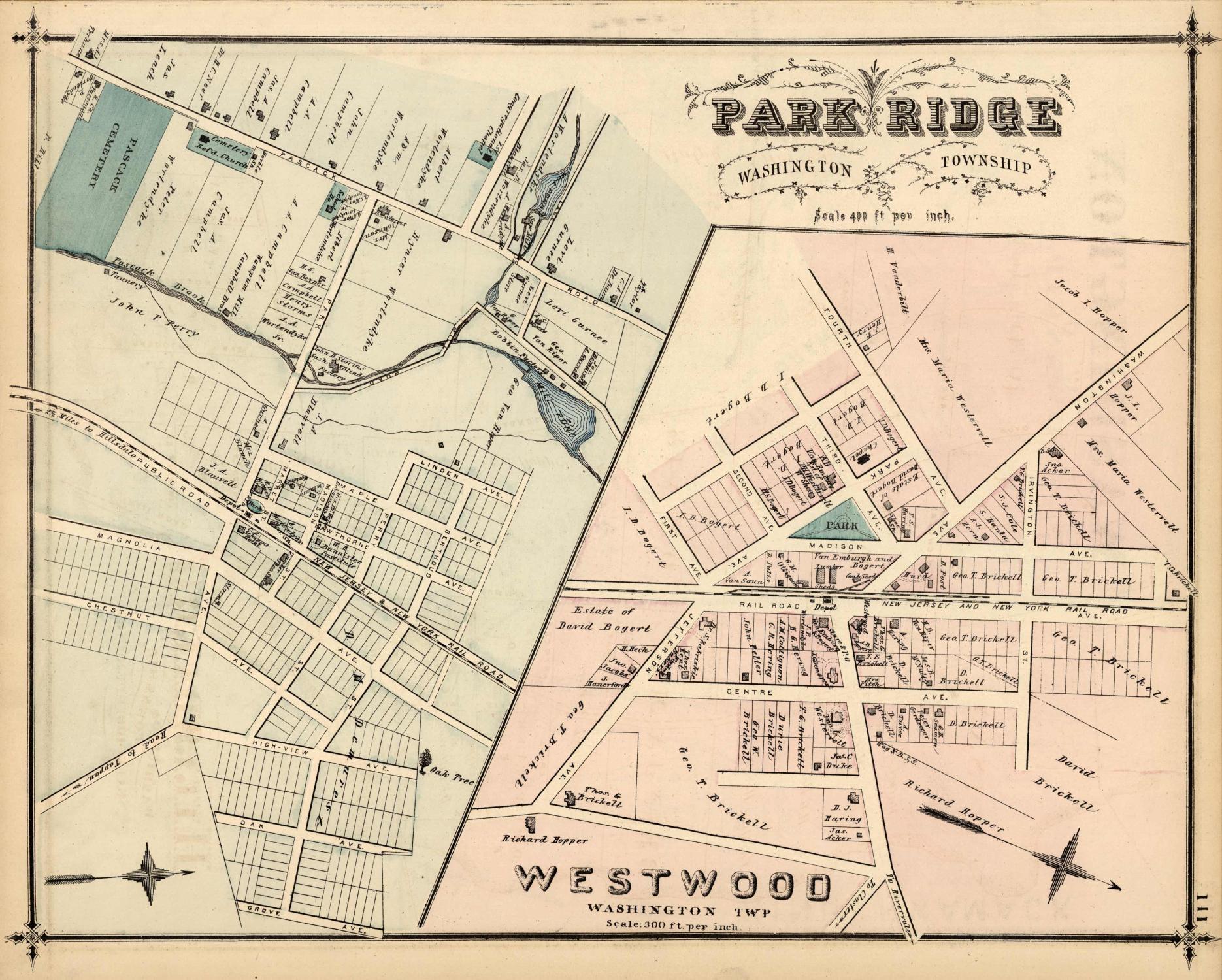 Park Ridge, Washington Township; Westwood, Washington TWP (New Jersey ...