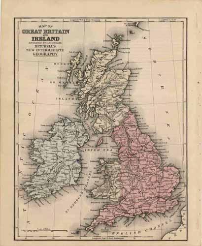Map of Great Britain and Ireland: (1878) | Art Source International Inc.