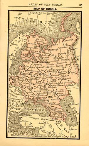 Map of Russia par Rand McNally & Co.: (1885) | Art Source International ...