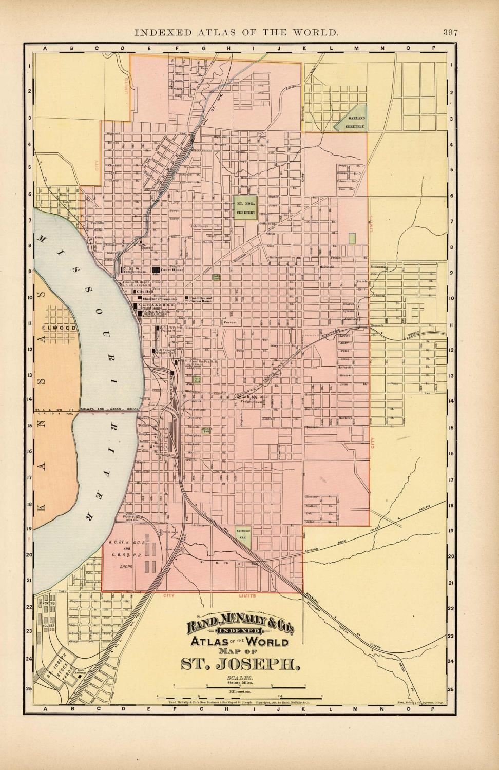 Map of St. Joseph by Rand McNally & Co.: (1894) | Art Source ...