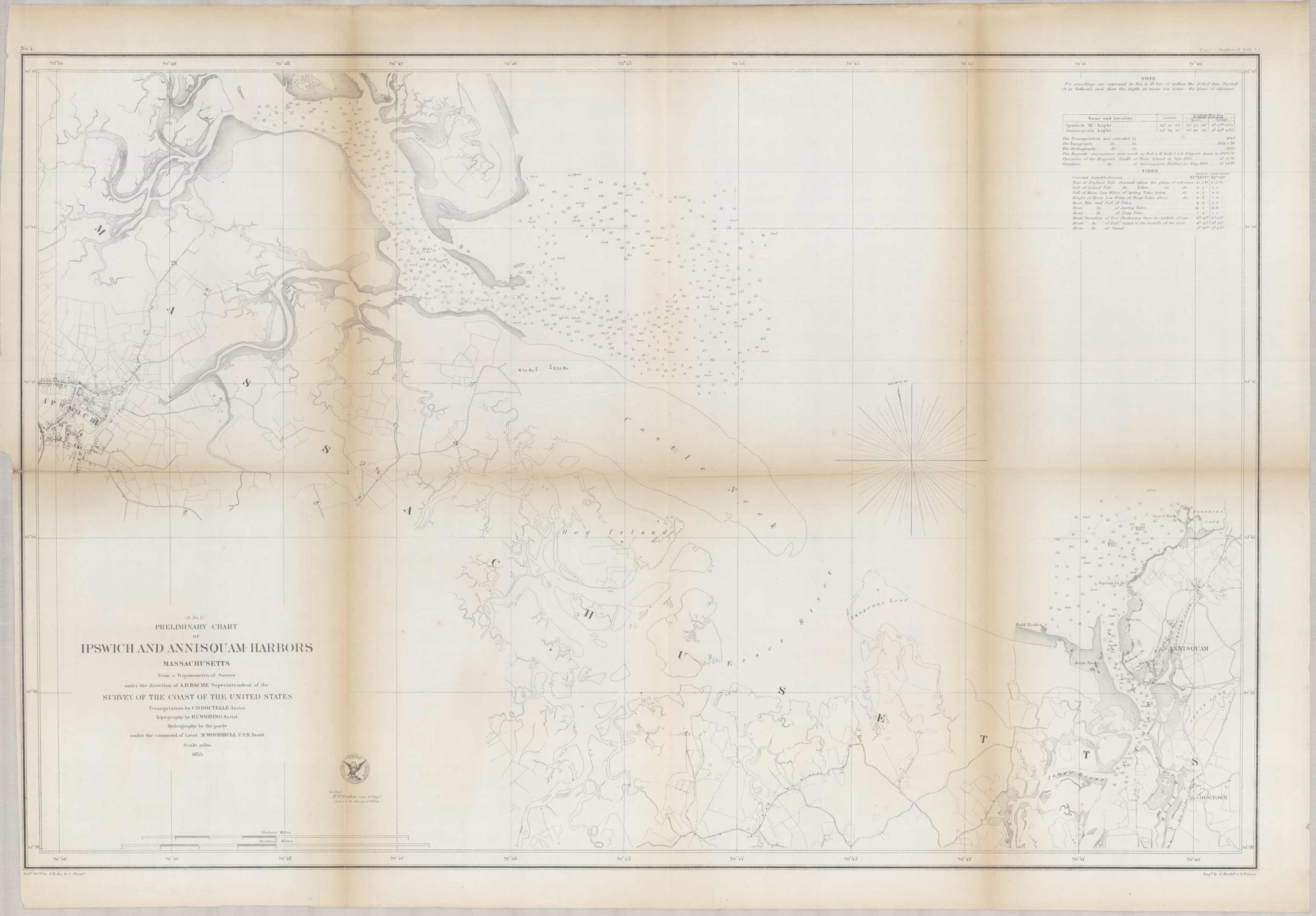 Preliminary Chart of Ipswich and Annisquam Harbors, Massachusetts by U ...