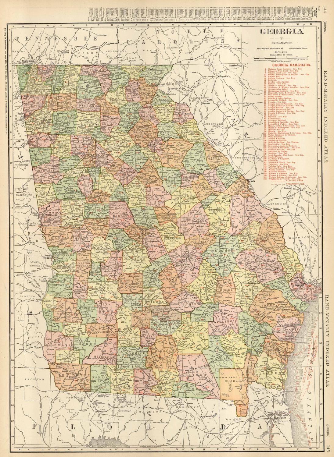 McNally's 1923 Map of Georgia by Rand McNally and Company: (1923) | Art ... McNally's 1923 Map of Georgia by Rand McNally and Company: (1923) | Art ...