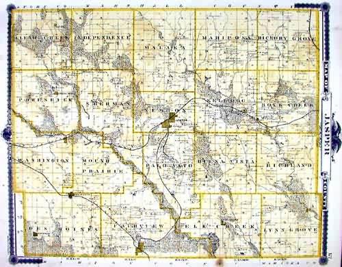 Map of Jasper County by A.T. Andreas: (1875) | Art Source International ...