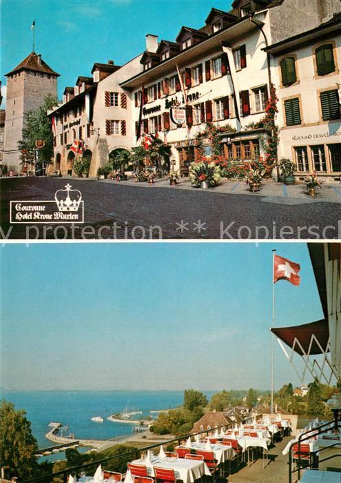 Postkarte Carte Postale 13592115 Murten Morat Couronne Hotel Krone ...