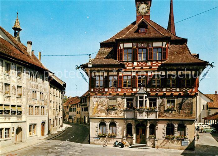 Postkarte Carte Postale 13596525 Stein Rhein Rathaus und Adler Stein ...