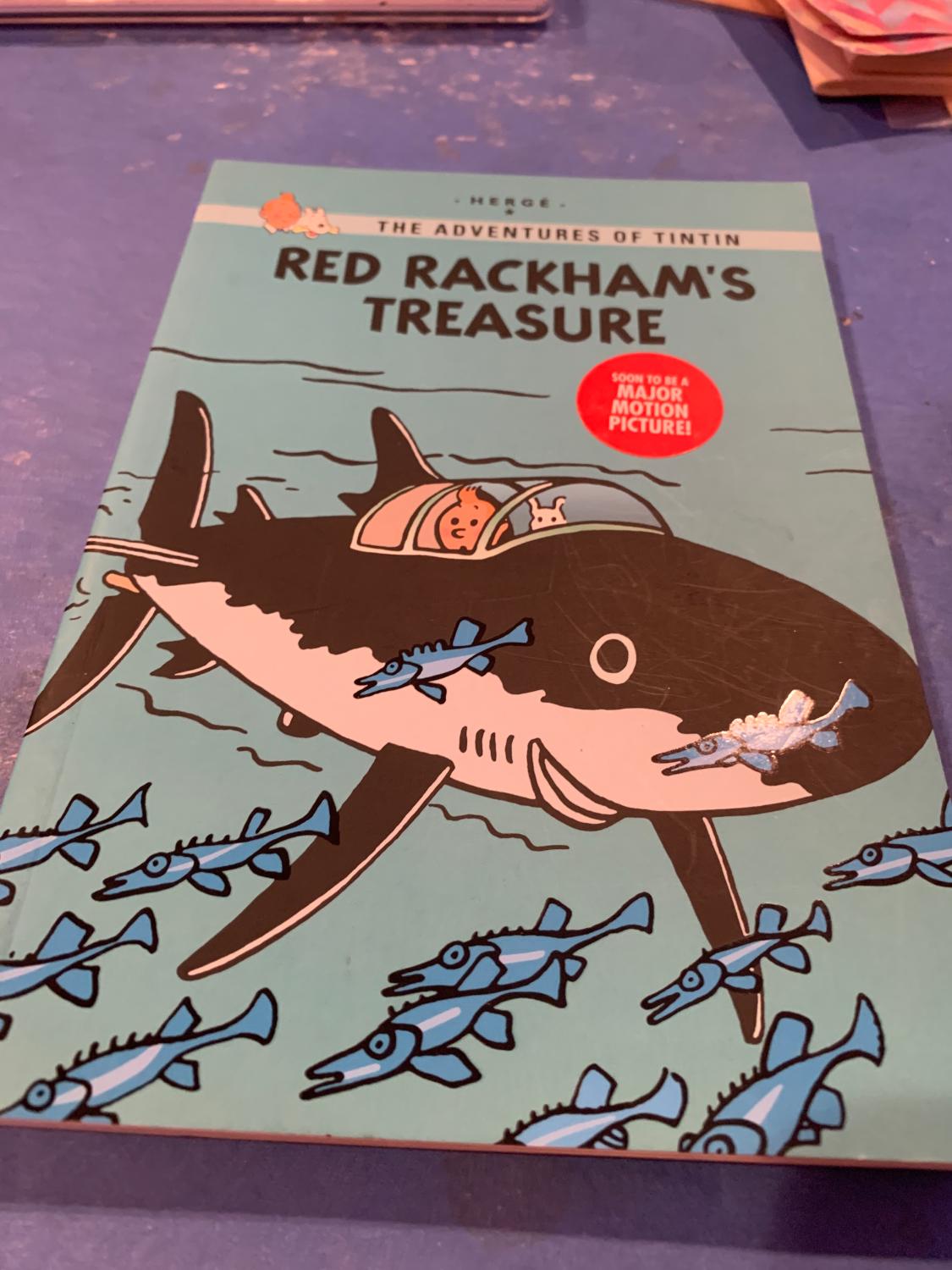 THE ADVENTURES OF TINTIN RED RACKHAM'S TREASURE by HERGE: NF paperback ...