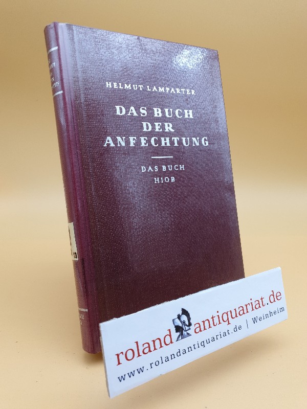 das buch der anfechtung von lamparter helmut - ZVAB