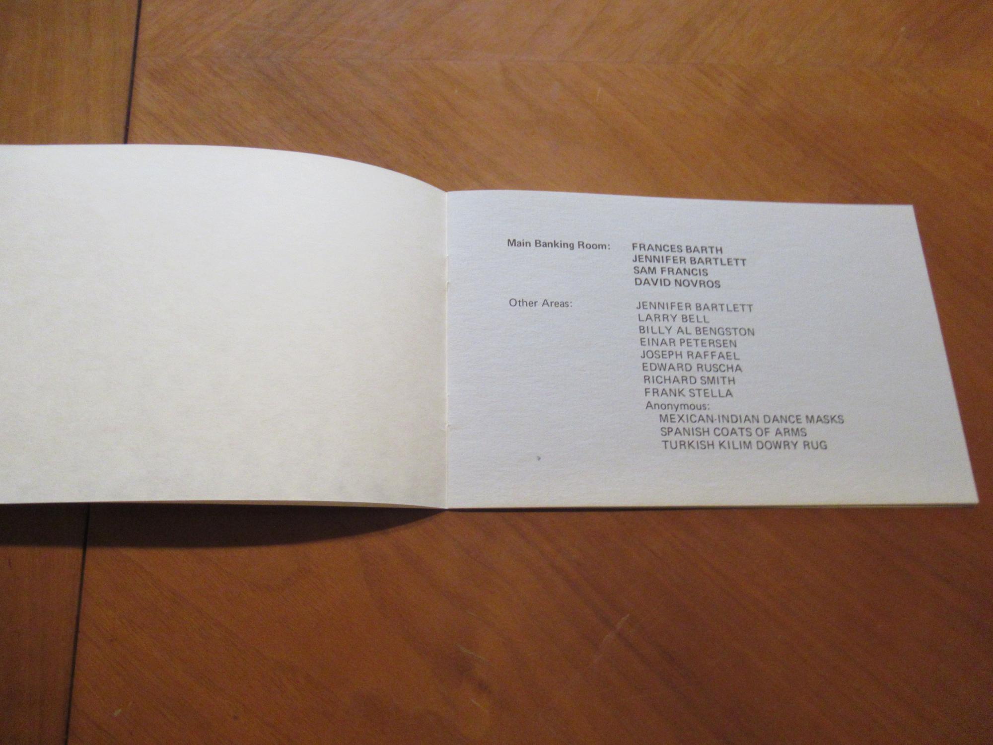 Art [Brochure On The Art In The Security Pacific National Bank Building ...