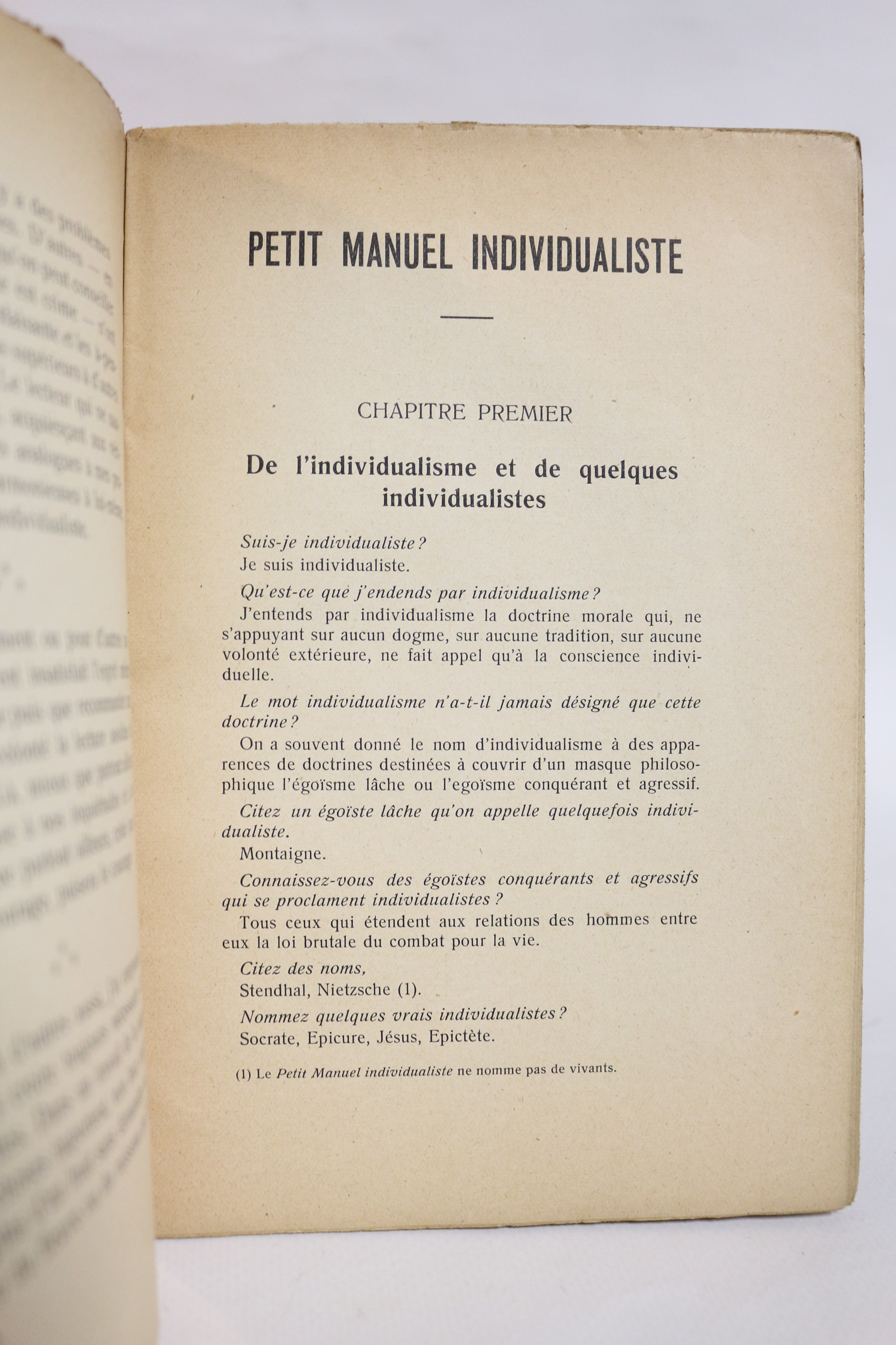 Petit manuel individualiste by RYNER Han: couverture souple (1910 ...