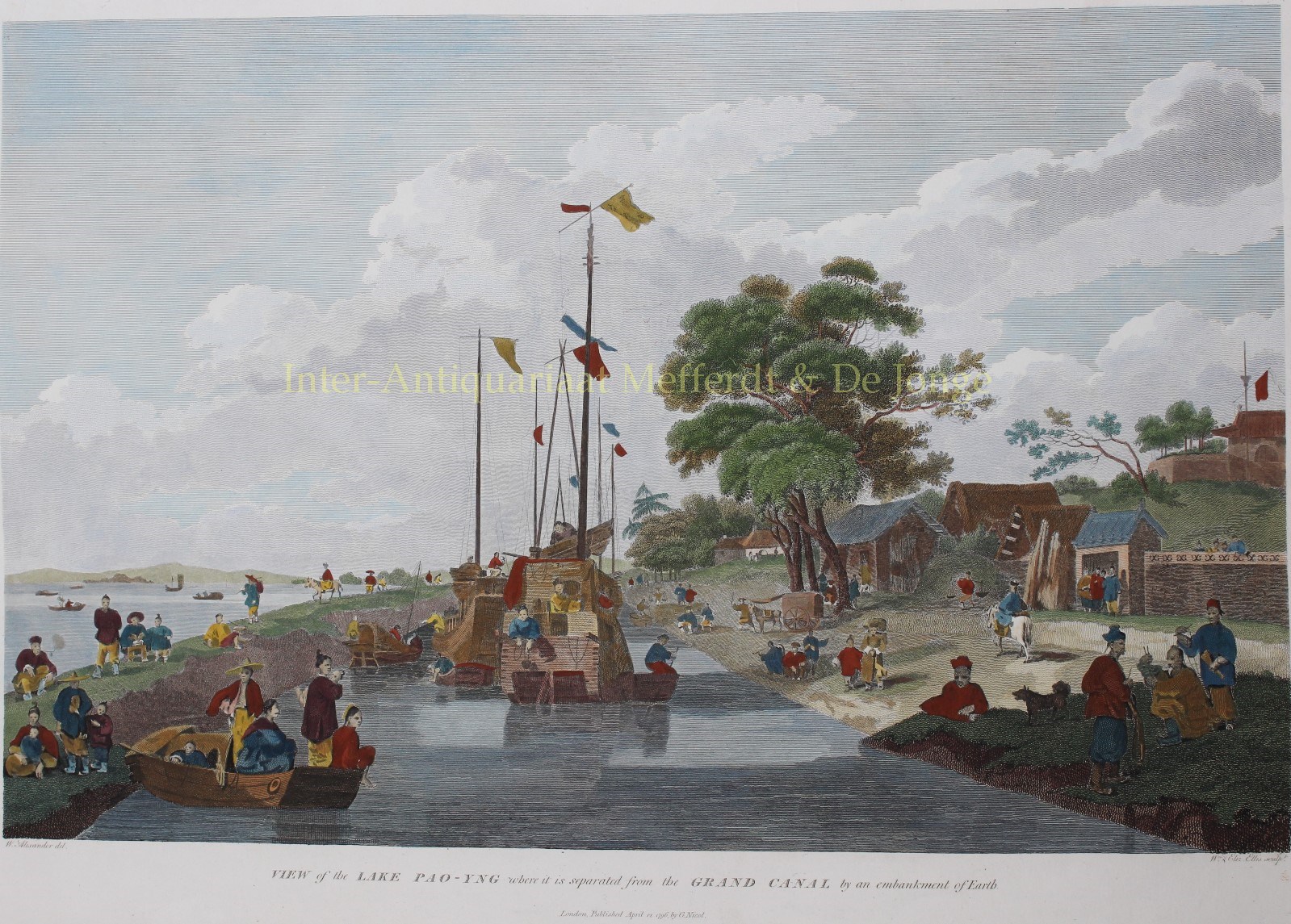 "View of the Lake Pao-Yng where it is separated from the Grand Canal by ...