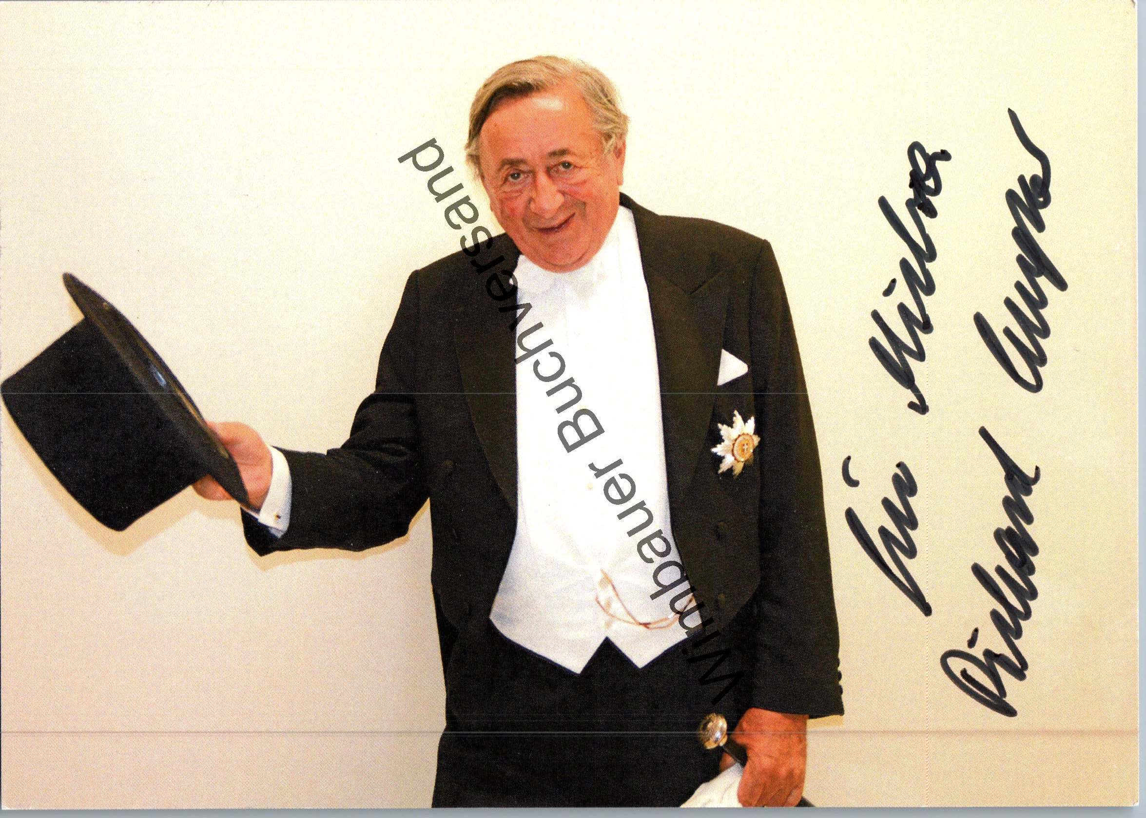Original Autogramm Richard Lugner /// Autogramm Autograph signiert ...
