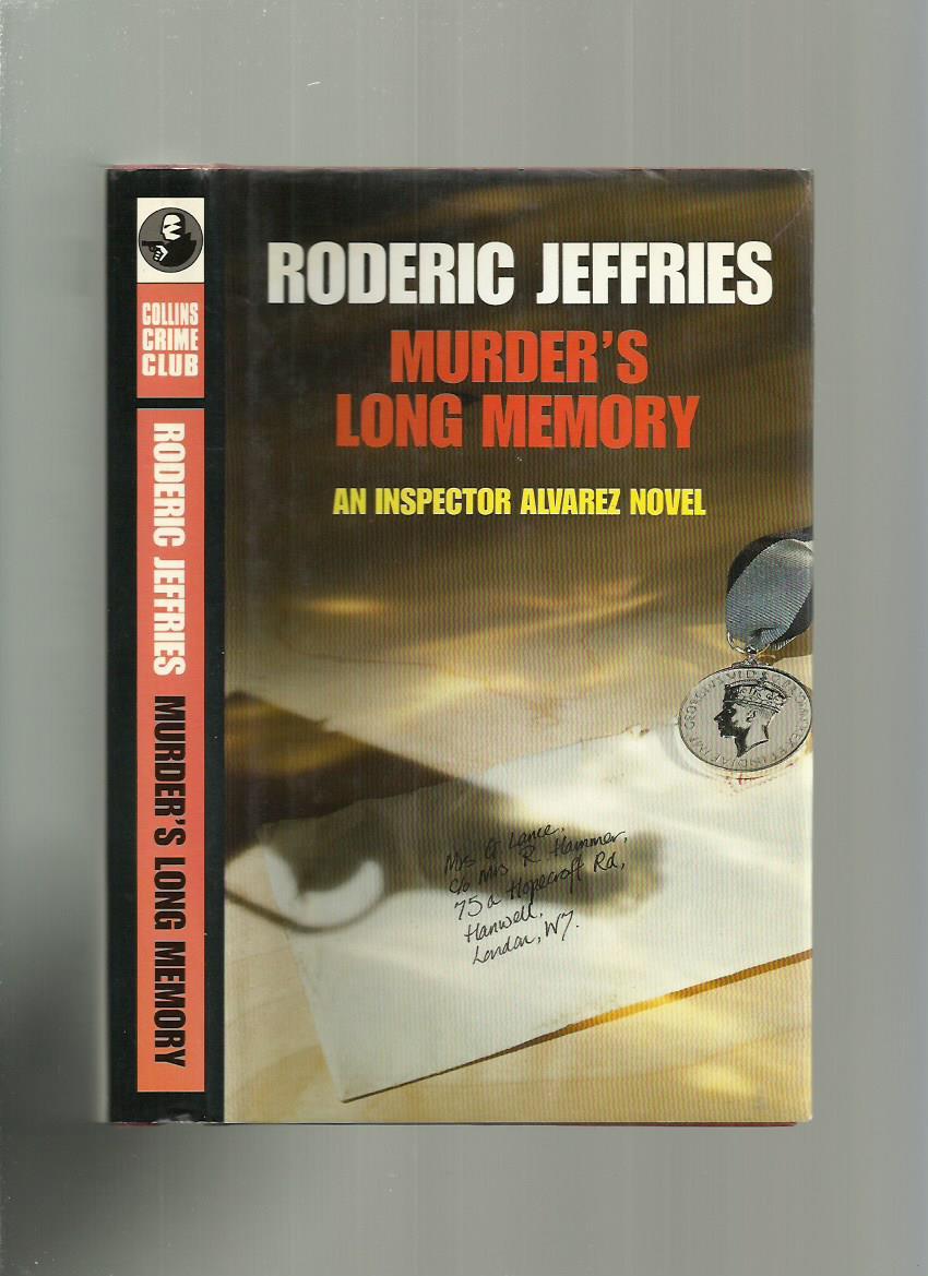 Murder's Long Memory by Jeffries, Roderic: Very Good Hard Cover (1991 ...