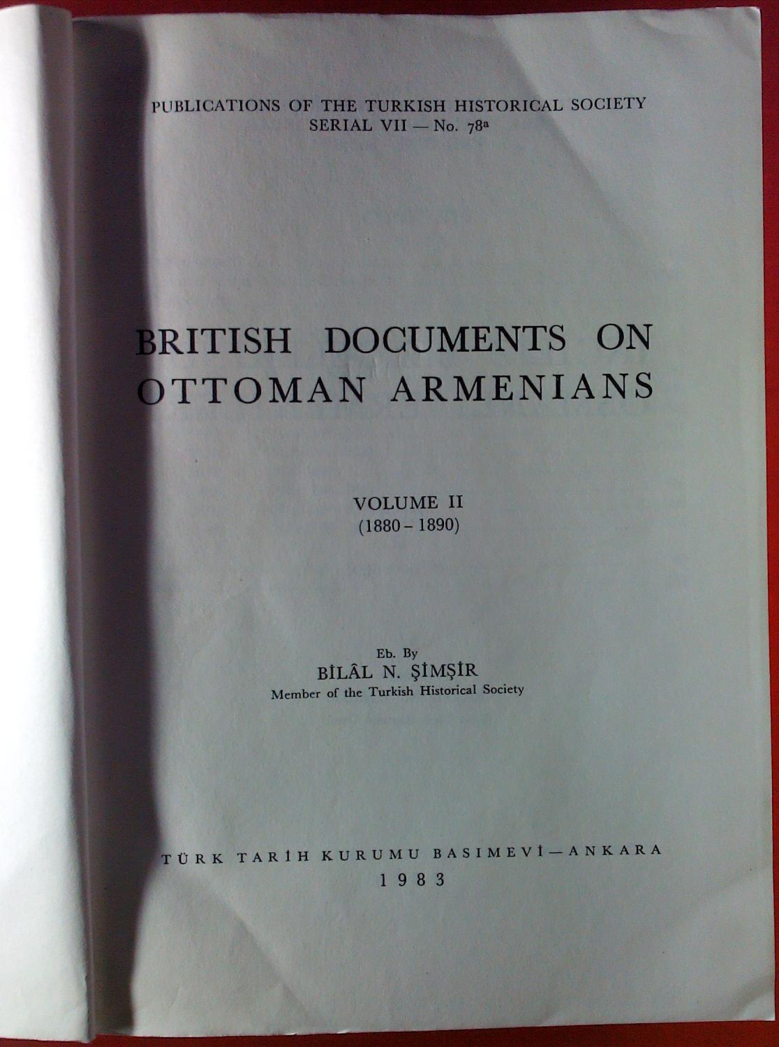 British Documents on Ottoman Armenians (Volume 2: 1880 - 1890): good ...