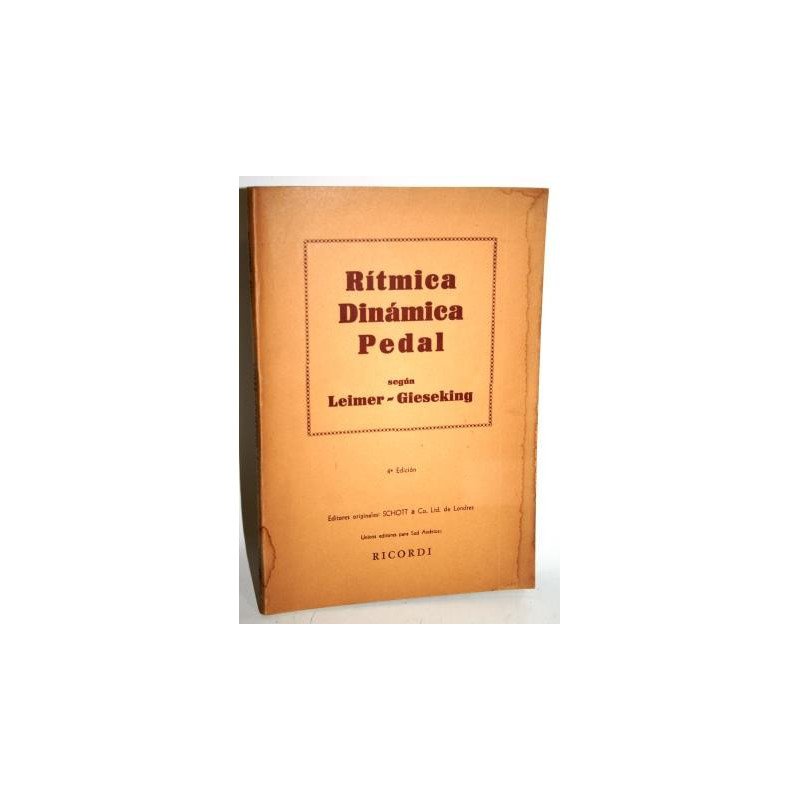 RÍTMICA DINÁMICA PEDAL de LEIMER, Karl: Tapa blanda (1960) | Librería ...
