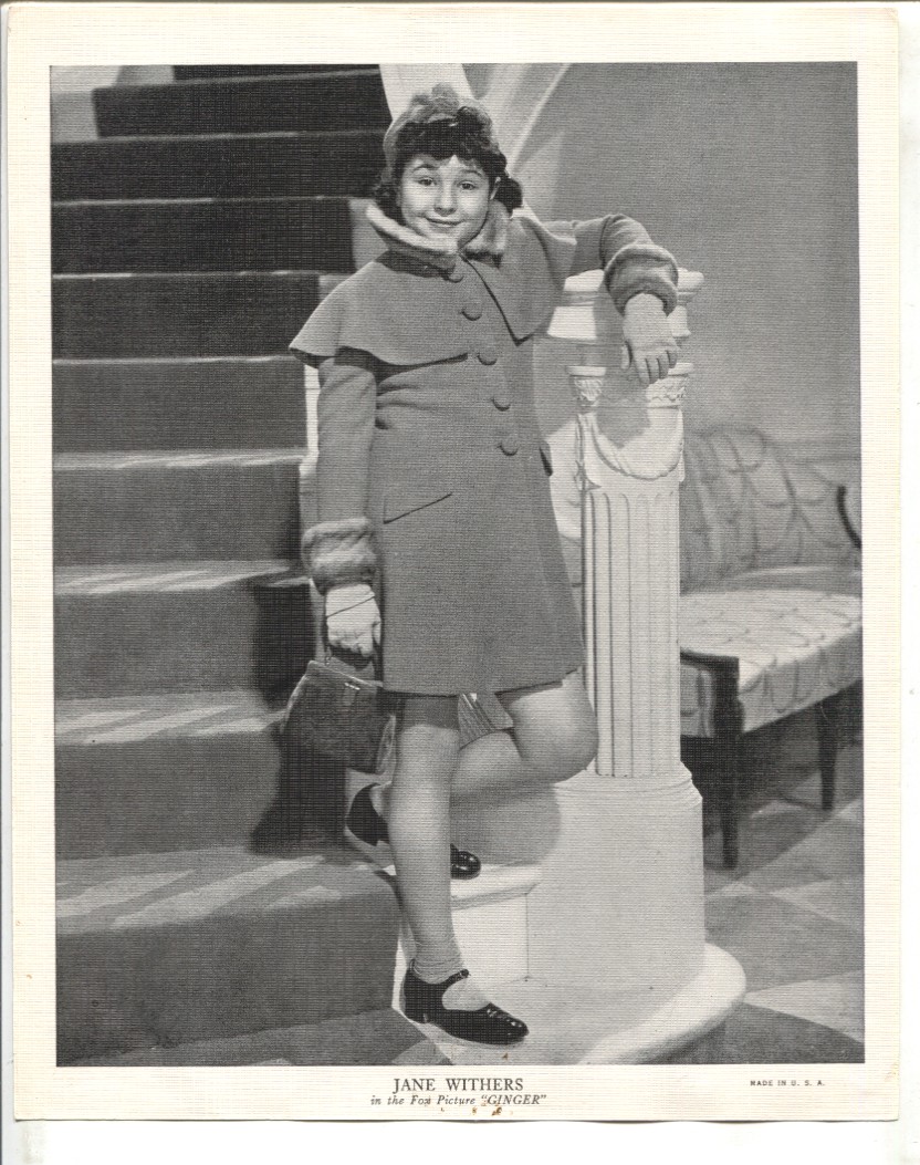 Jane Withers Ginger 8x10 Publicity Movie Still Photograph Dta Collectibles
