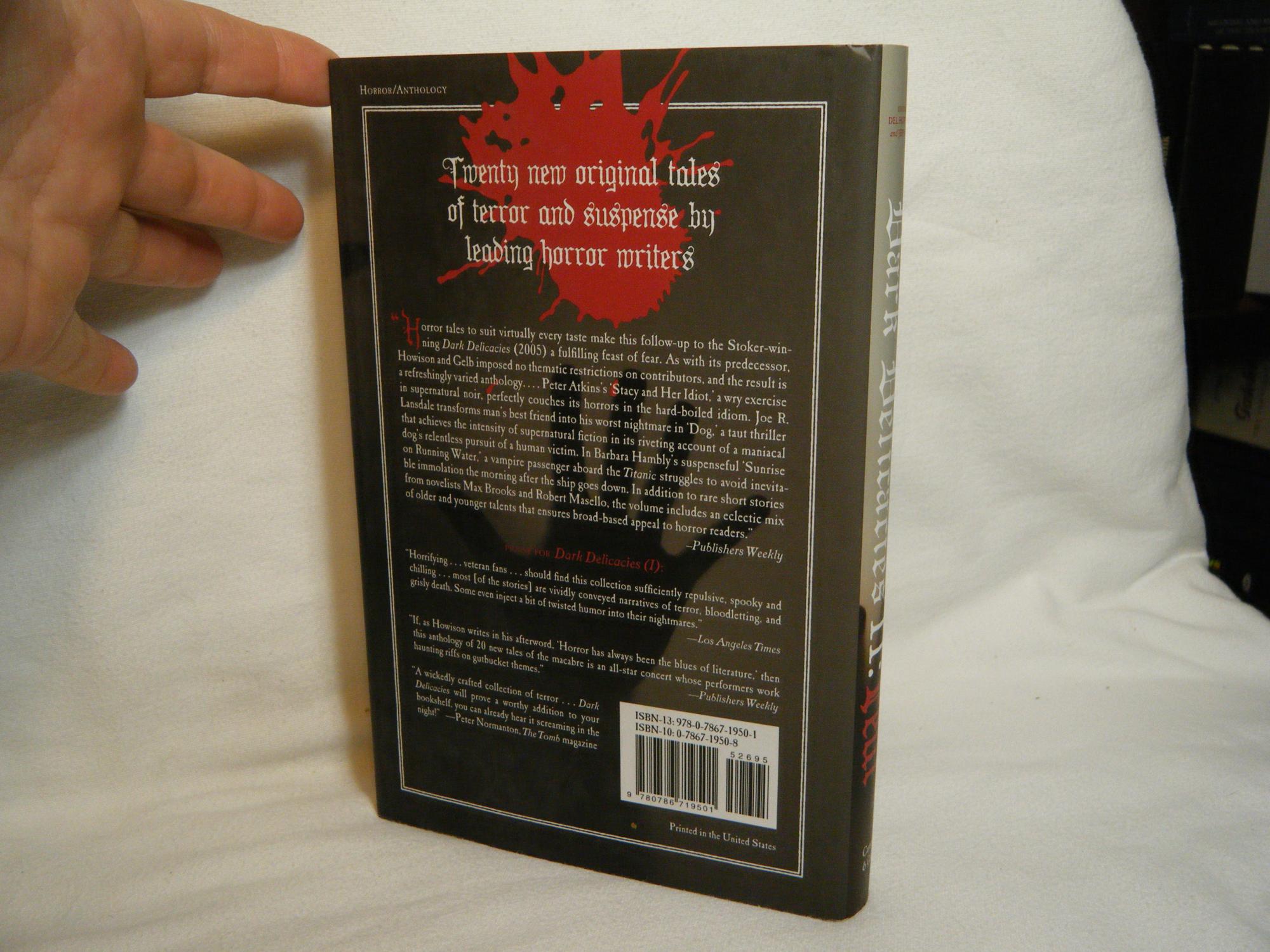 Dark Delicacies II Fear; More Original Tales of Terror and the Macabre ...