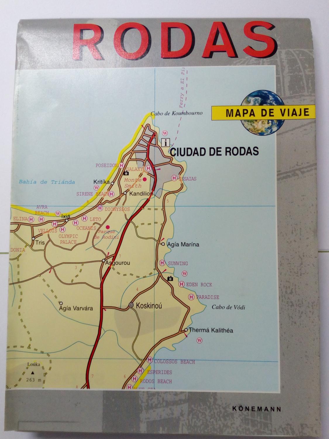 Rodas. Mapa de viaje: (2001) Mapa | Libros Nakens