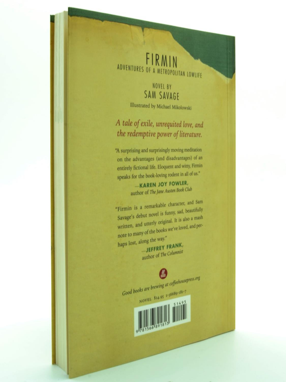 Firmin by Savage, Sam: Fine Soft cover (2006) First Edition, Signed by ...