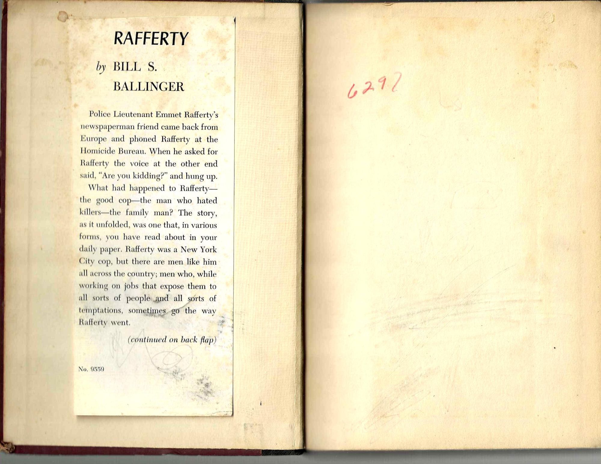 Rafferty by Ballinger, Bill S. (1912-1980): Good Hardcover (1953) 1st ...