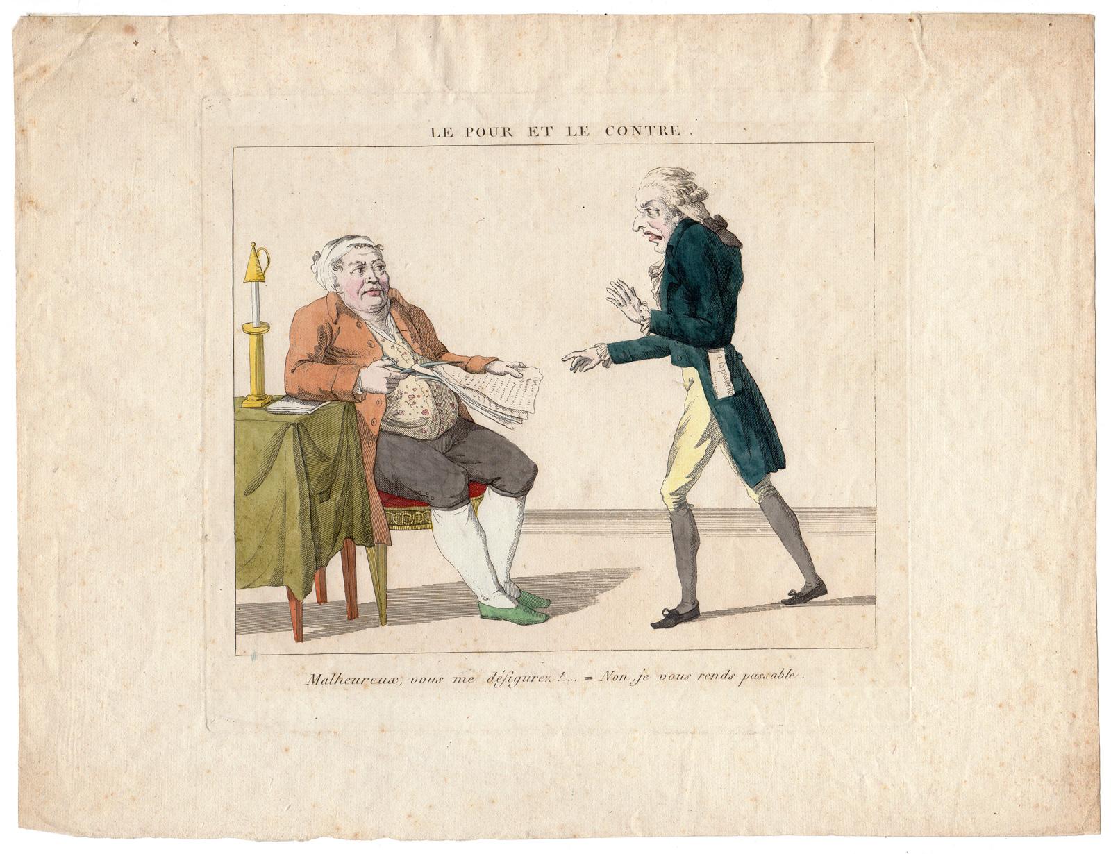 The Pros and Cons, French Revolution satire MOITEY, 18th c.: Kunst ...