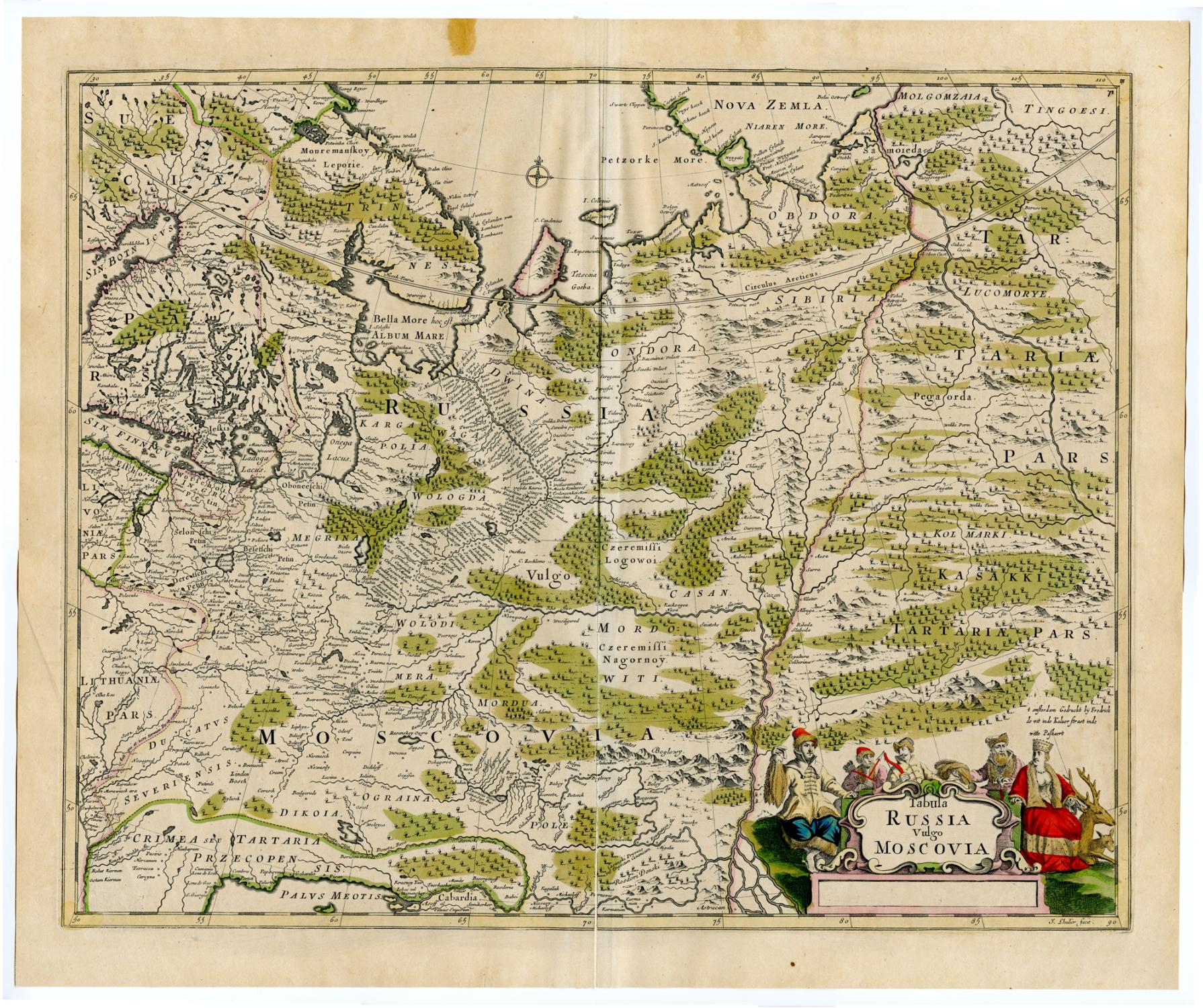 Tabula Russia Vulgo Moscovia J. DE WIT after , 1680: (1680) Map ...