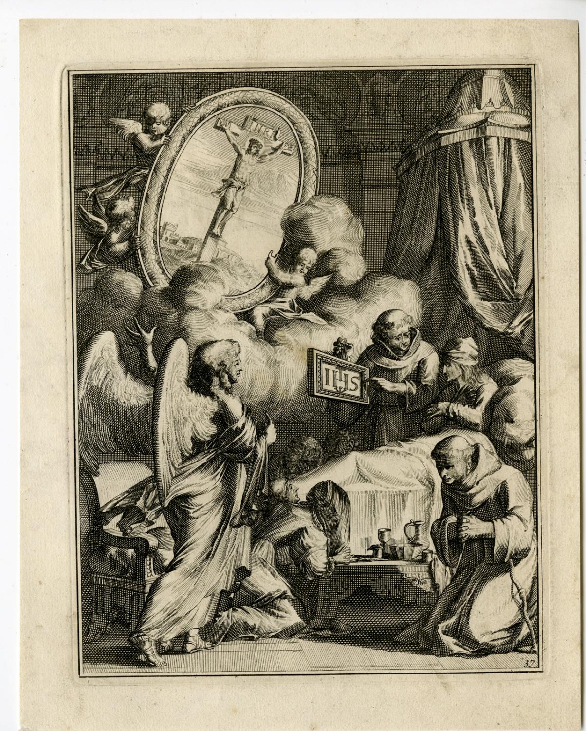 Antique Print-SICK MAN-ACCEPT DEATH-JESUS-CRUCIFIXION-31-HOOGHE after ...