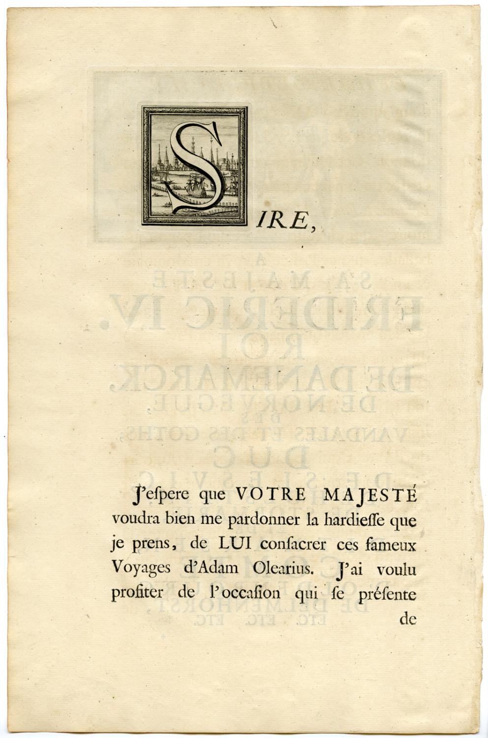 TITLE PAGE-KING OF DENMARK-COAT OF ARMS-FREDERICK IV After OLEARIUS ...