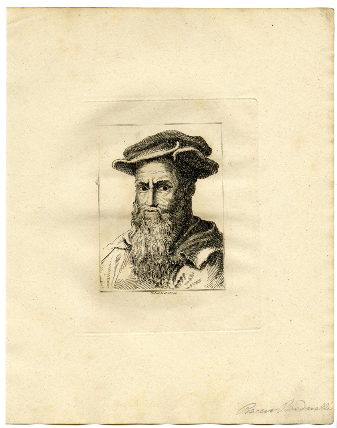 Antique Print-PORTRAIT-BACCIO BANDINELLI-BRANDINI-GIRTIN after TBD-1817 ...