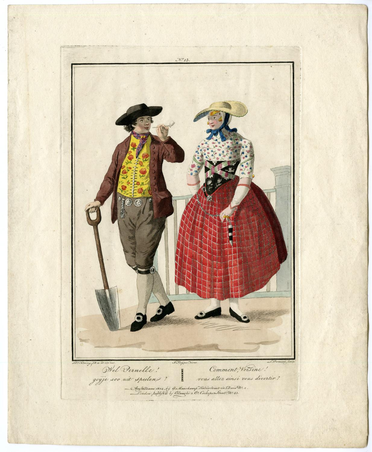 Antique Print-COSTUME-DUTCH-ZUID BEVELAND-ZEELAND-LOUIS PORTMAN after ...