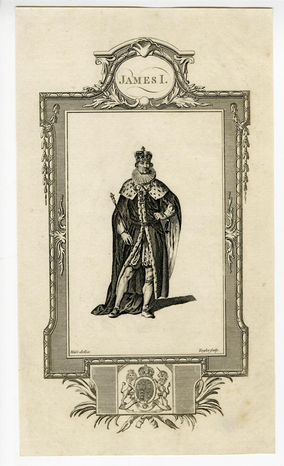 ENGLAND-KING JAMES I-PORTRAIT After RUSSELL, 1780: (1780) Art / Print ...