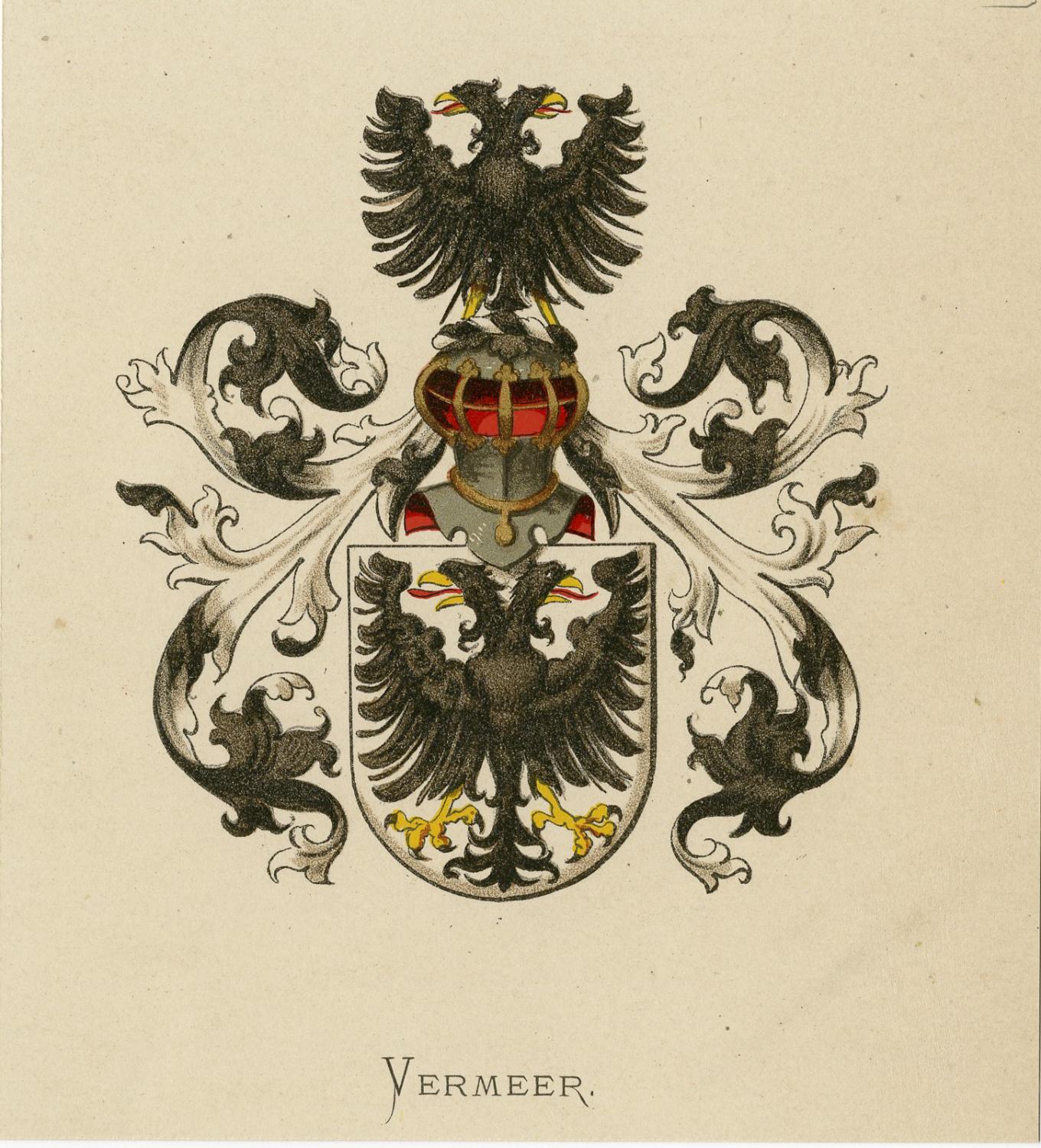 Antique Print-VERMEER-COAT OF ARMS-FAMILY CREST-WENNING after ...