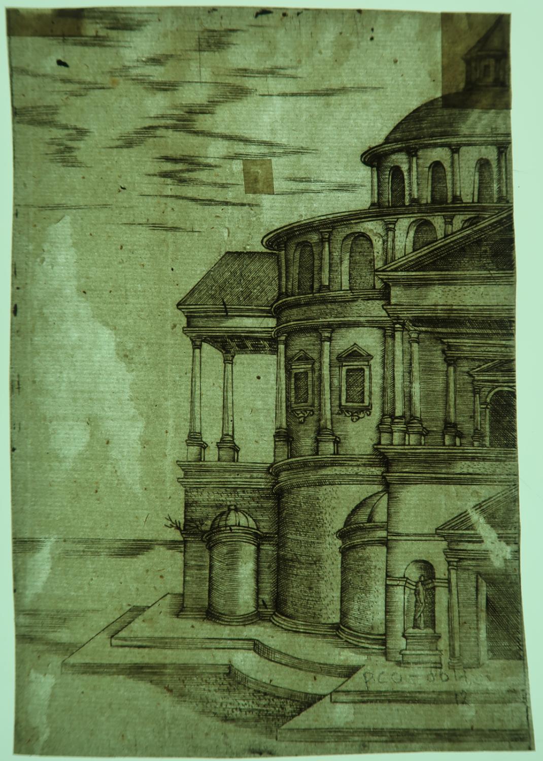 Rare Antique Master Print-EXTERIOR CLASSICAL TEMPLE-ARCHITECTURE-du ...