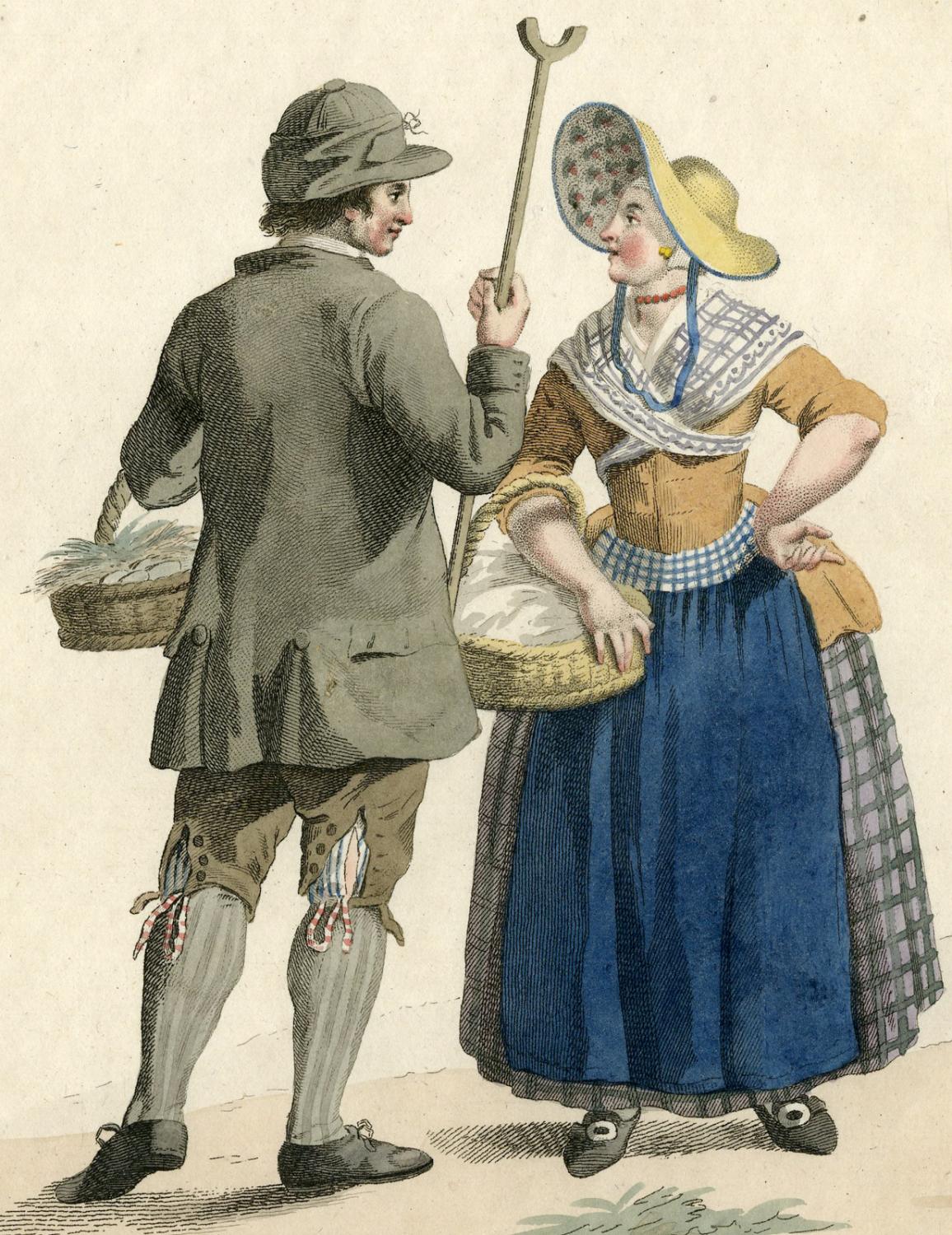 Antique Print-COSTUME-DUTCH-SCHOUWEN-DRESS-ZEELAND-LOUIS PORTMAN after ...