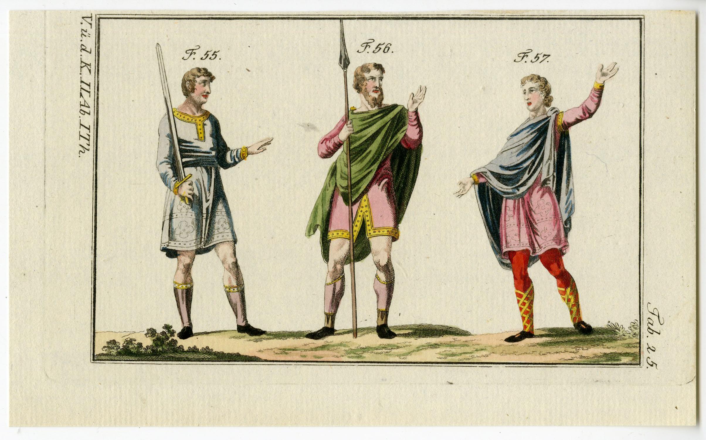 ANGLO SAXON-SOLDIER-WARRIOR-COSTUME-PL.25 After FERRARIO, 1823: (1823 ...