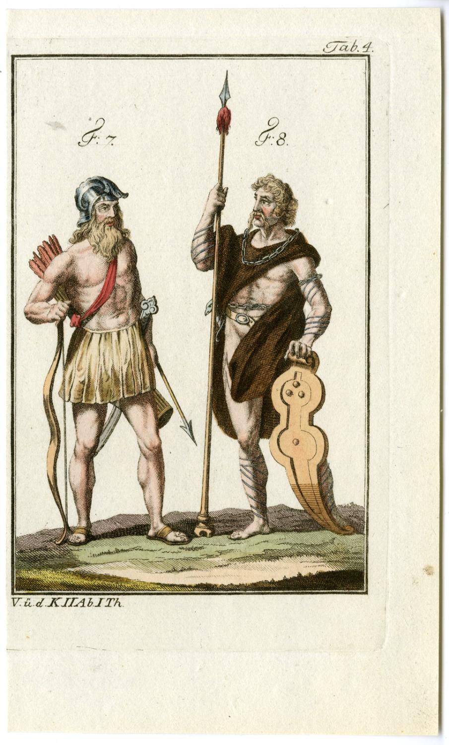 HERULES-HERULI TRIBE-WARRIOR-GERMANIC-GERMANY-P.4 After FERRARIO, 1823 ...