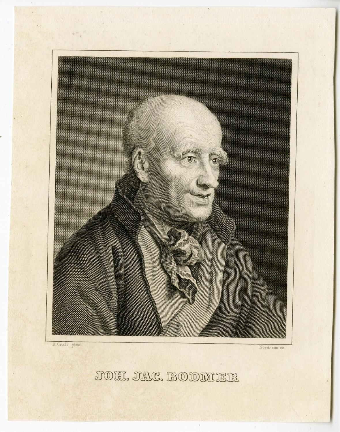 Antique Print-JOHANN JAKOB BODMER-AUTHOR-PORTRAIT-NORDHEIM after GRAFF ...