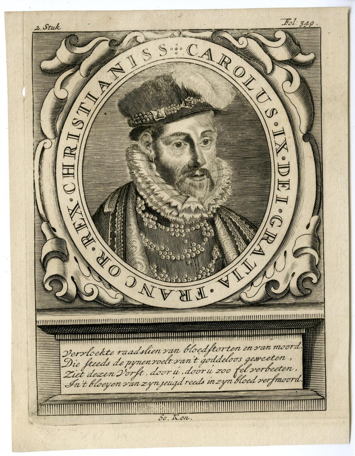 Antique Print-CHARLES IX-KING OF FRANCE-REX-PORTRAIT-ANONYMOUS-c.1750 ...