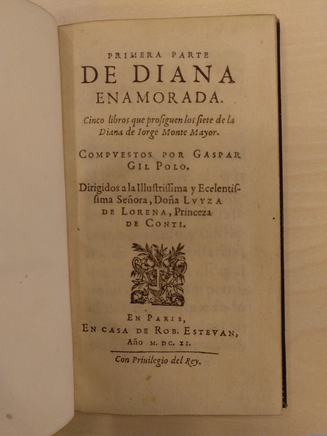 Los cinco libros de Diana Enamorada by Gaspar Gil Polo: Fine Hardcover ...