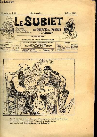 Le Subiet des Chérentes et Dau Pouétou n°10 20e annee 20 mars 1930 ...