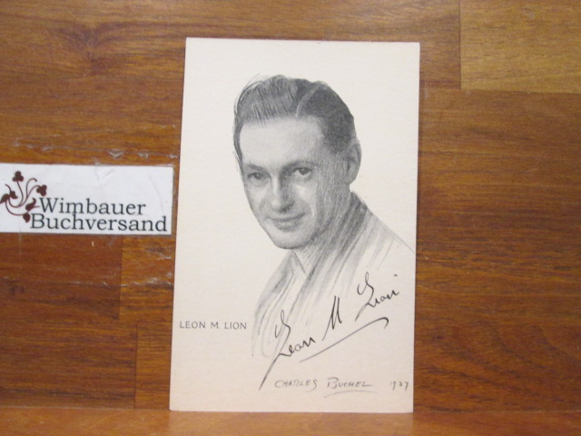 Original Autograph Leon Lion (1879-1947) english stage and film Actor ...