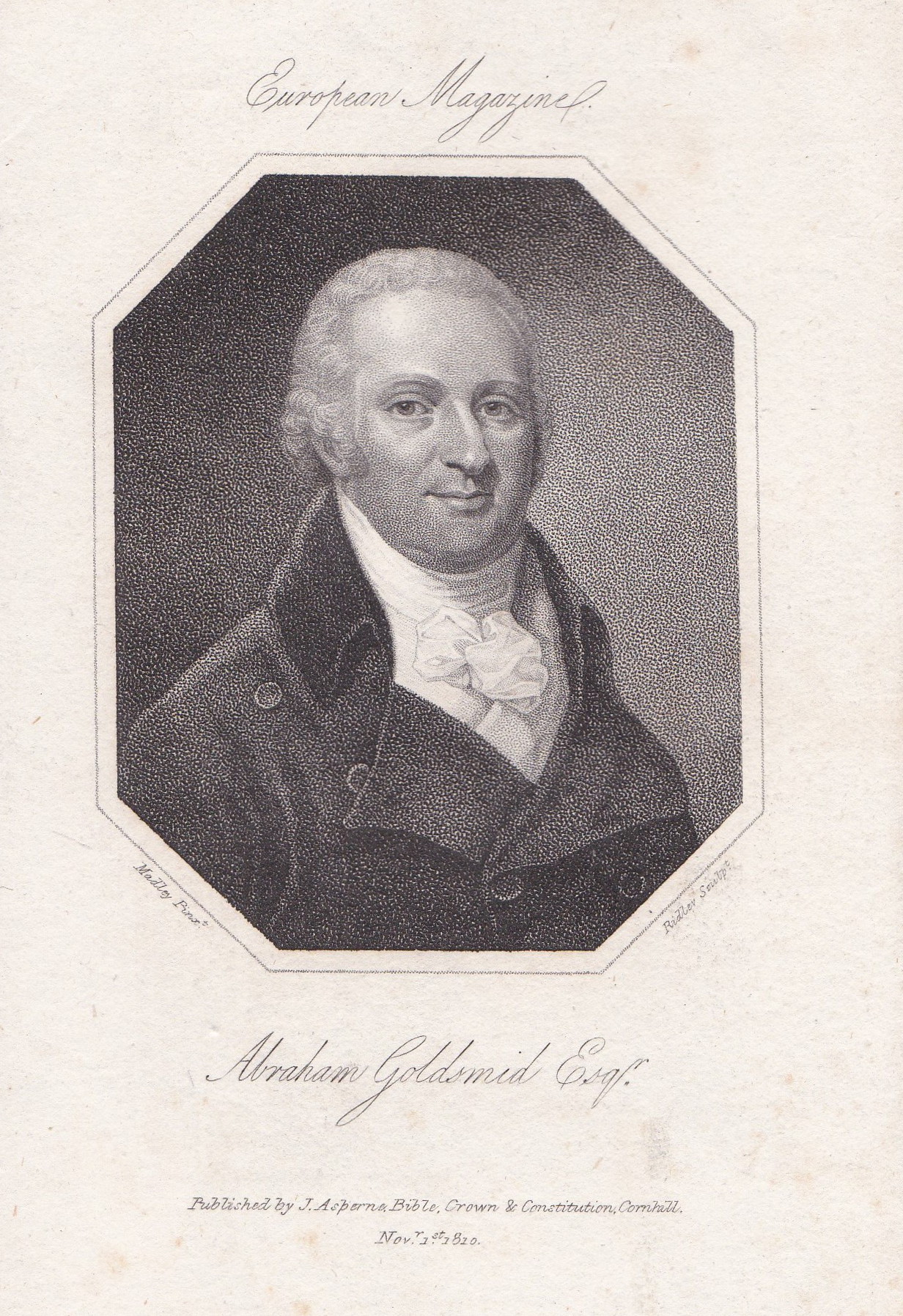 "Abraham Goldsmid Esg." - Abraham Goldsmith (1756-1810) Stockbroker ...