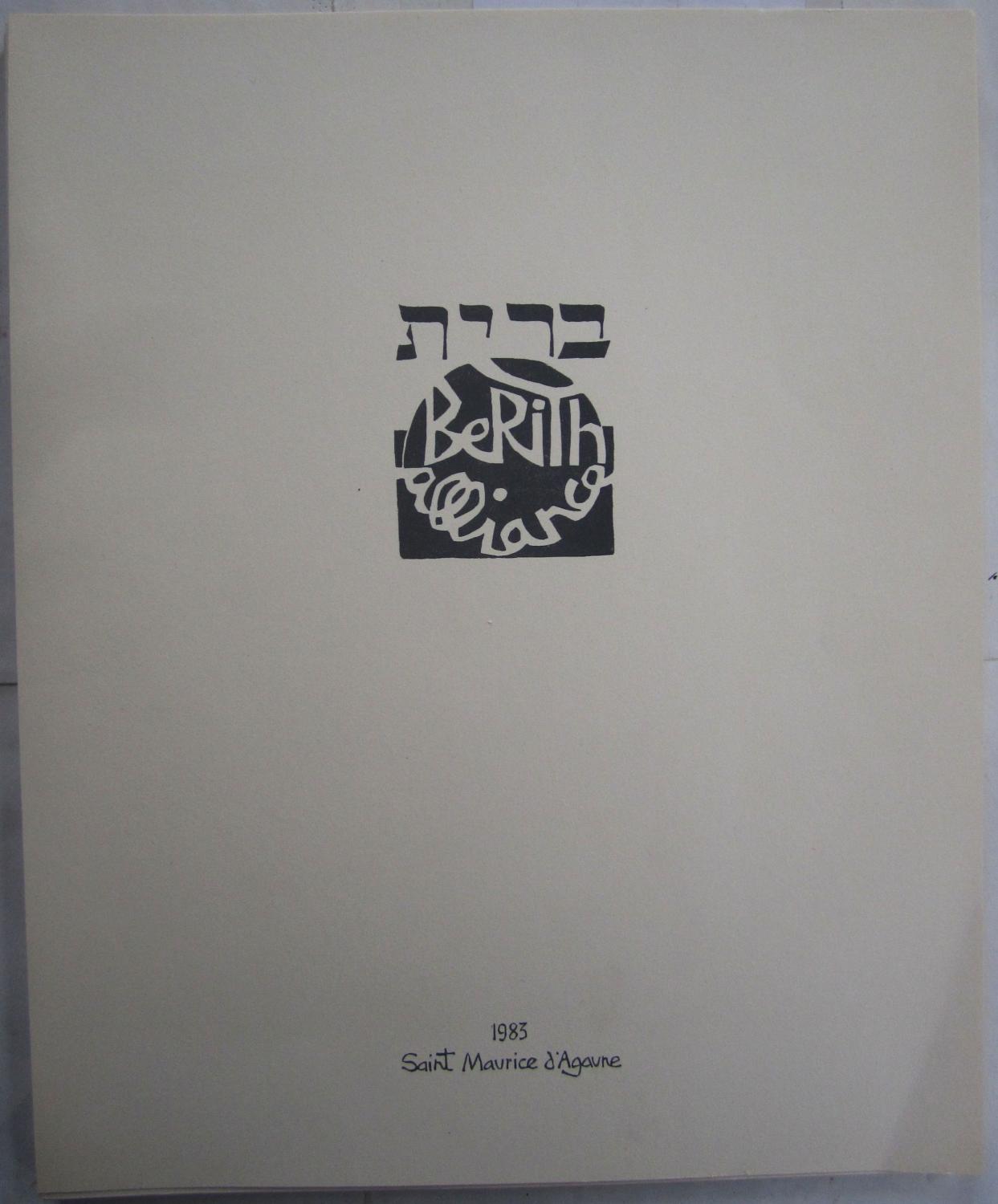 Berith Alliance by Diener, Madeline / Salina, Henri: parfait état (1983 ...