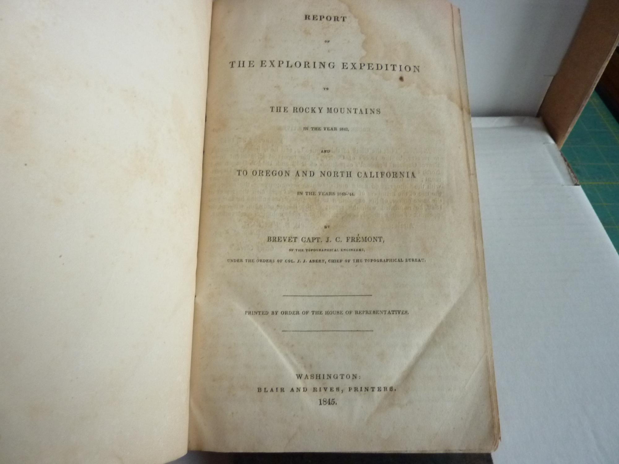 Report of the Exploring Expedition to The Rocky Mountains in the year ... Report of the Exploring Expedition to The Rocky Mountains in the year ...